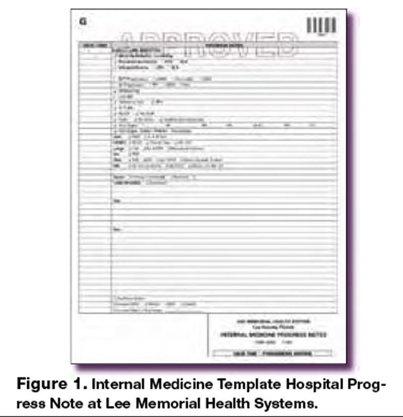 The Template Progress Note A Timesaving Innovation The Hospitalist