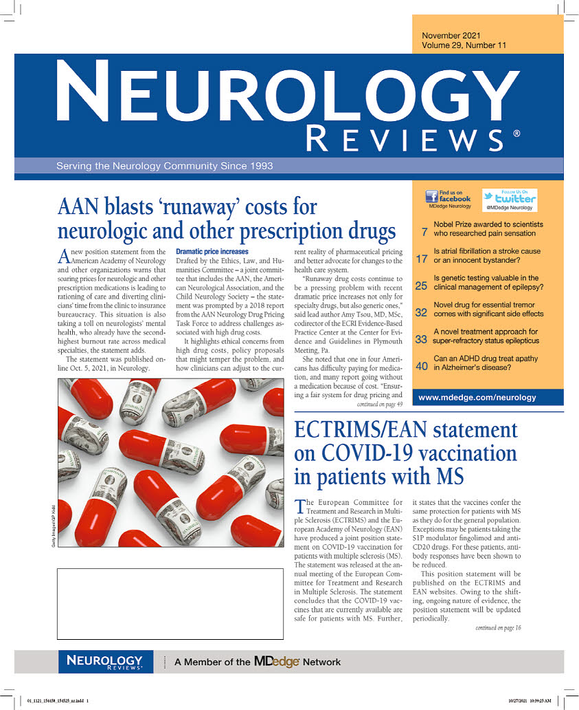 Neurology Reviews - 29(11) | MDedge