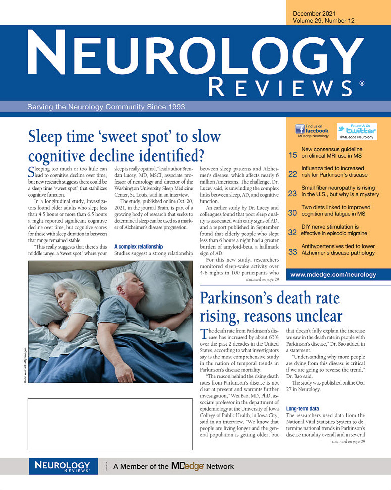Neurology Reviews - 29(12) | MDedge