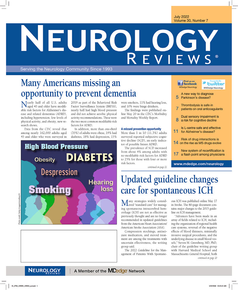 Neurology Reviews - 30(7) | MDedge