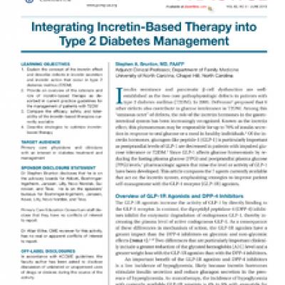 Integrating Incretin-Based Therapy into Type 2 Diabetes Management ...
