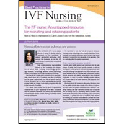 Best Practices in IVF Nursing: The IVF nurse—An untapped resource for ...