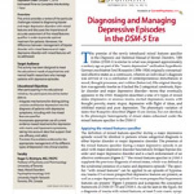 Diagnosing and Managing Depressive Episodes in the DSM-5 Era | MDedge ...
