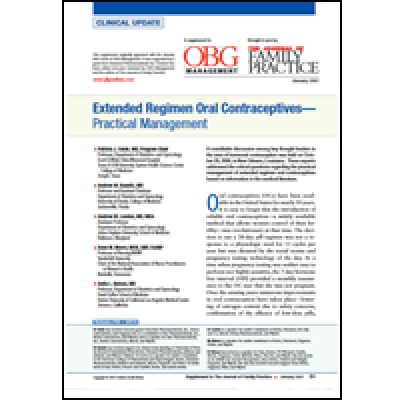 Extended Regimen Oral Contraceptives—Practical Management | MDedge ObGyn