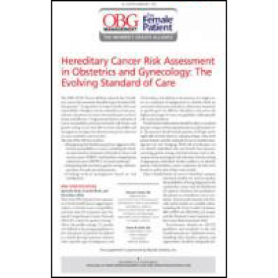 Hereditary Cancer Risk Assessment in Obstetrics and Gynecology: The ...